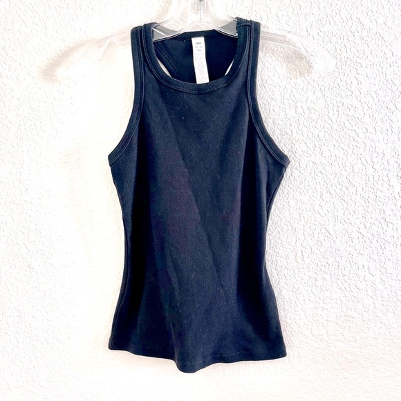 ALO Yoga | Tops | New Alo Black Ribbed Tank | Poshmark